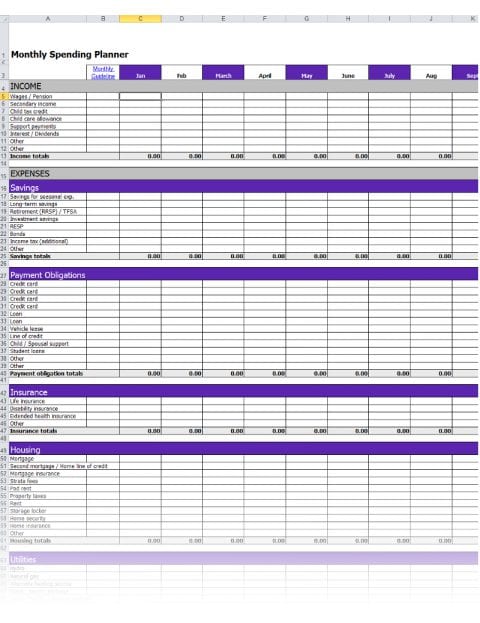Monthly Expense Tracker 2024: Free Excel & Personal Finance Budgeting